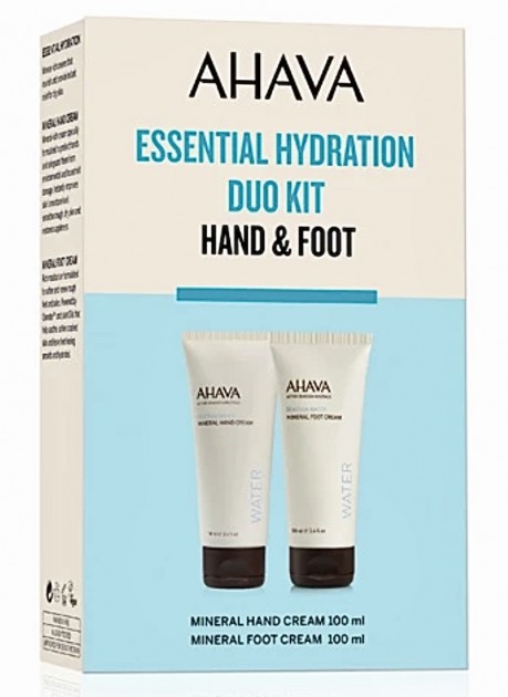 Tilbud -30% AHAVA Duo Mineral Hand Cream and Foot Cream | Naturlig hud ...
